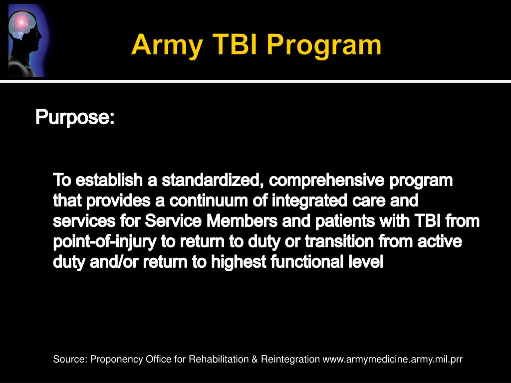 PPT - Comprehensive Army Program on Traumatic Brain Injury Management ...