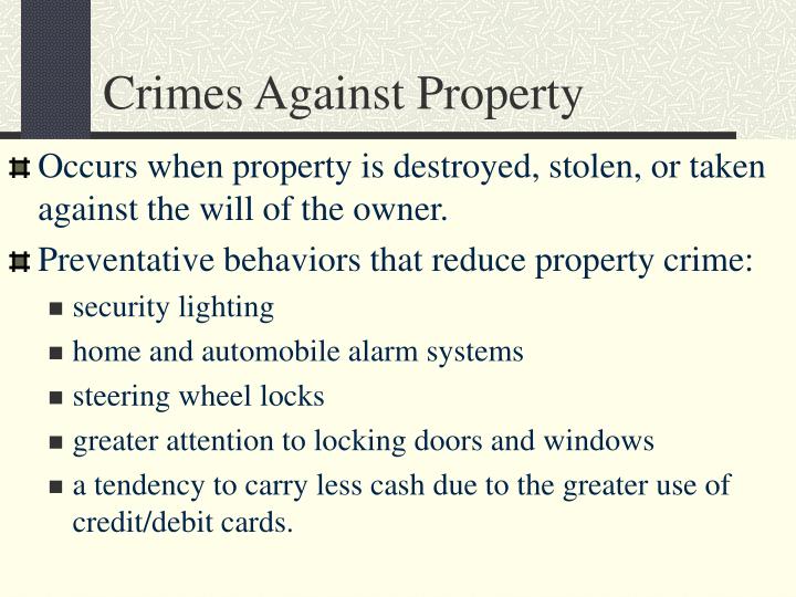 PPT - Chapter 10, Crimes Against Property PowerPoint Presentation - ID ...