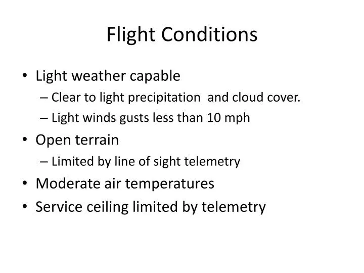 PPT - Flight Conditions PowerPoint Presentation, free download - ID:3061395