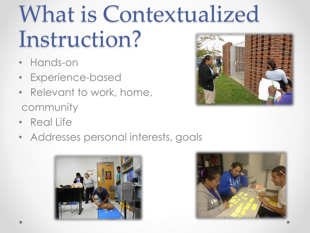 PPT - Contextualizing Instruction in Adult Basic Education PowerPoint ... PPT - Contextualizing Instruction in Adult Basic Education PowerPoint ...