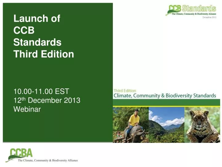 PPT - Launch of CCB Standards Third Edition PowerPoint Presentation ...