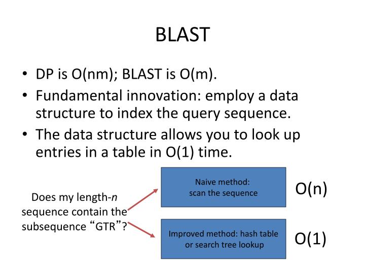 PPT - BLAST, PSI-BLAST and position-specific scoring matrices ...