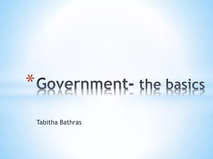 PPT - Government- the basics PowerPoint Presentation, free download ...