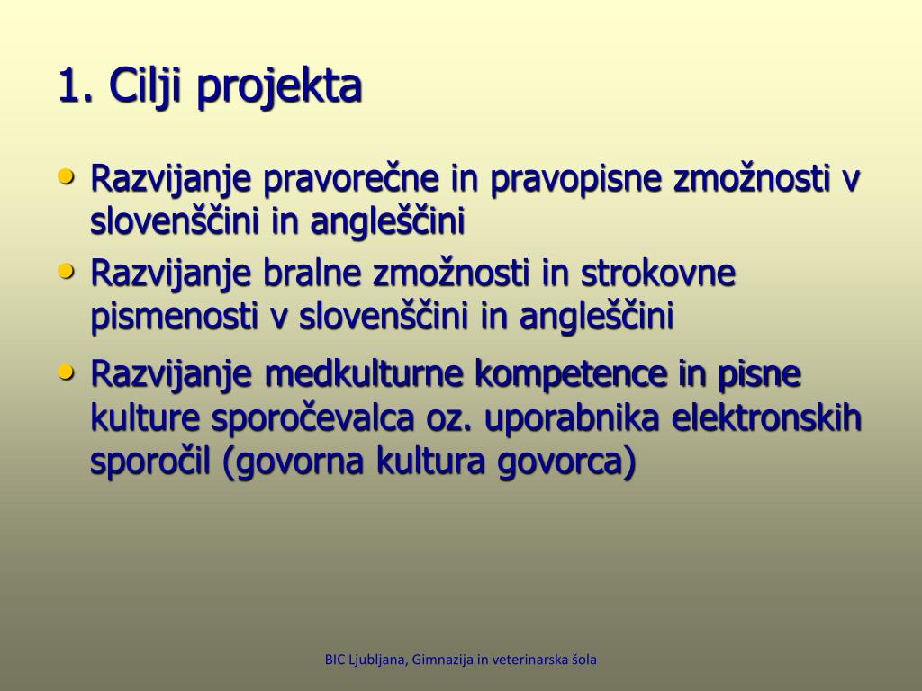 PPT - Razvijanje strokovne pismenosti v slovenščini in angleščini ...