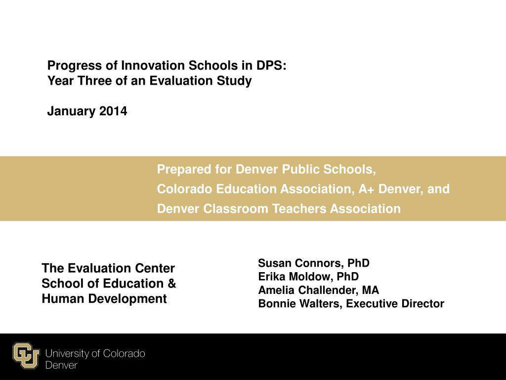 PPT - Prepared for Denver Public Schools, Colorado Education ...