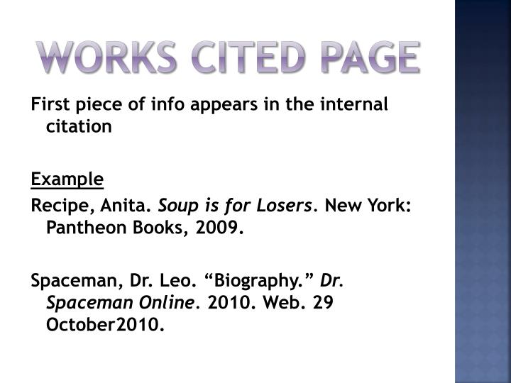 PPT - Internal Citations, MLA Formatting, and you PowerPoint ...