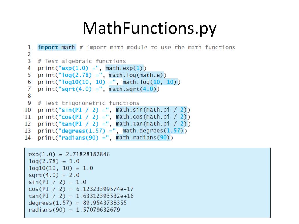 Ppt Mathematical Functions Strings And Objects Powerpoint Presentation Id3064091