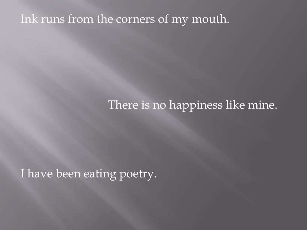 PPT - Eating Poetry PowerPoint Presentation, free download - ID:3064208