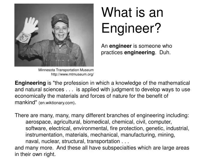 PPT - What is an Engineer? PowerPoint Presentation, free download - ID ...