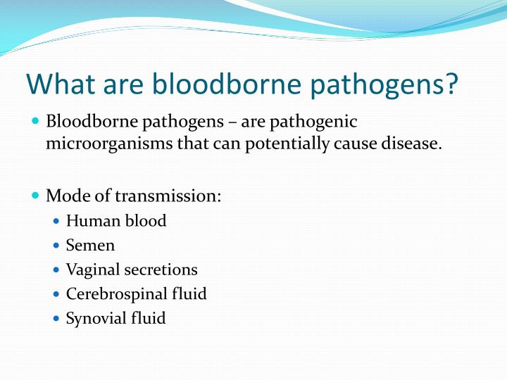 PPT - Bloodborne Pathogens, Universal Precautions, and Wound Care ...