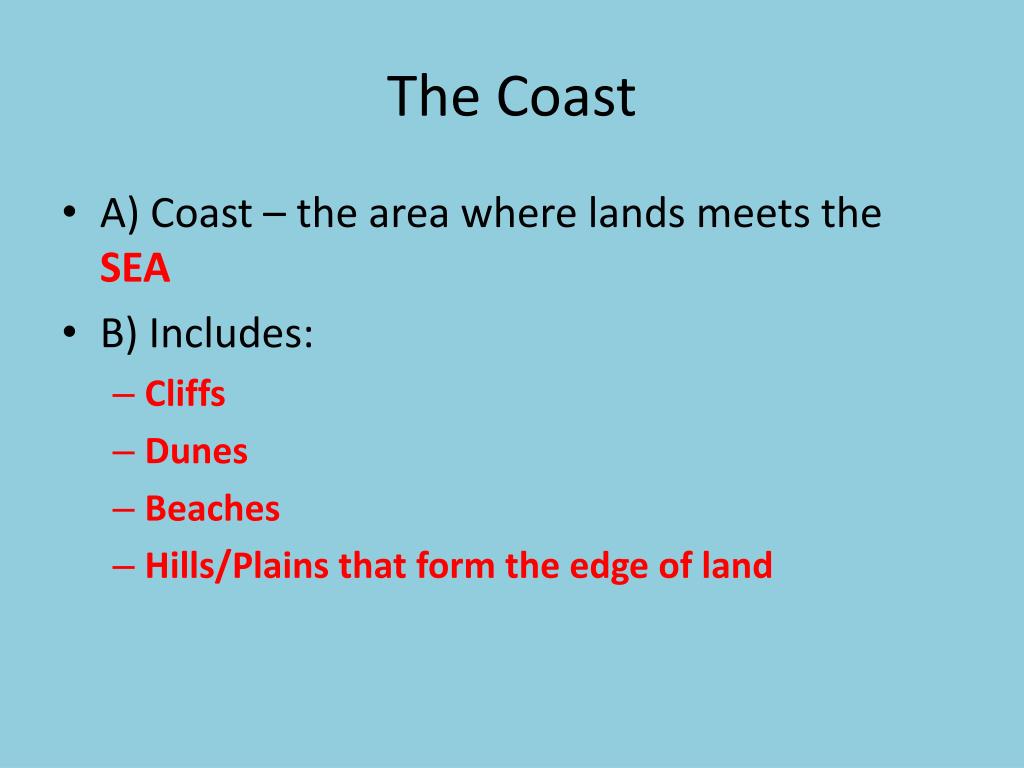 PPT - Coasts, Beaches, Barrier Islands, Estuaries, & Wetlands ...