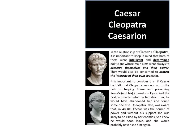PPT - Caesar Cleopatra Caesarion PowerPoint Presentation, free download ...