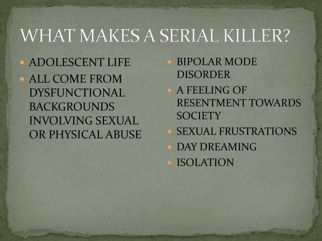 PPT - Criminal Psychology Serial Killers & You PowerPoint Presentation ...