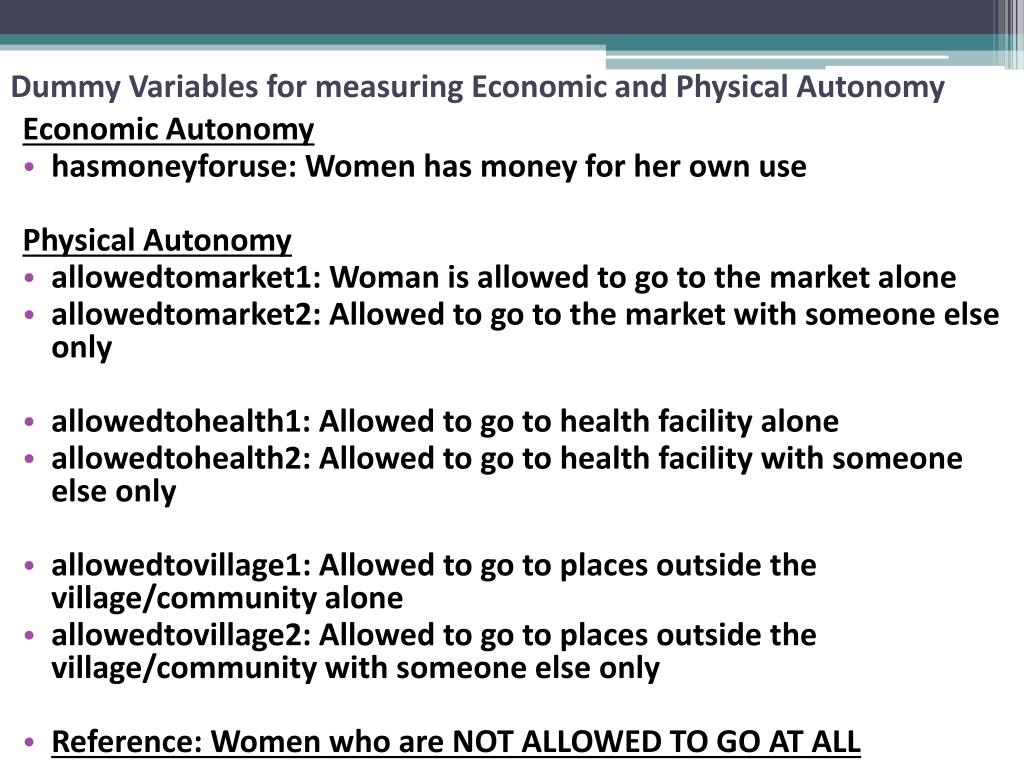 PPT - Women’s Autonomy and Child Nutrition in India PowerPoint ...