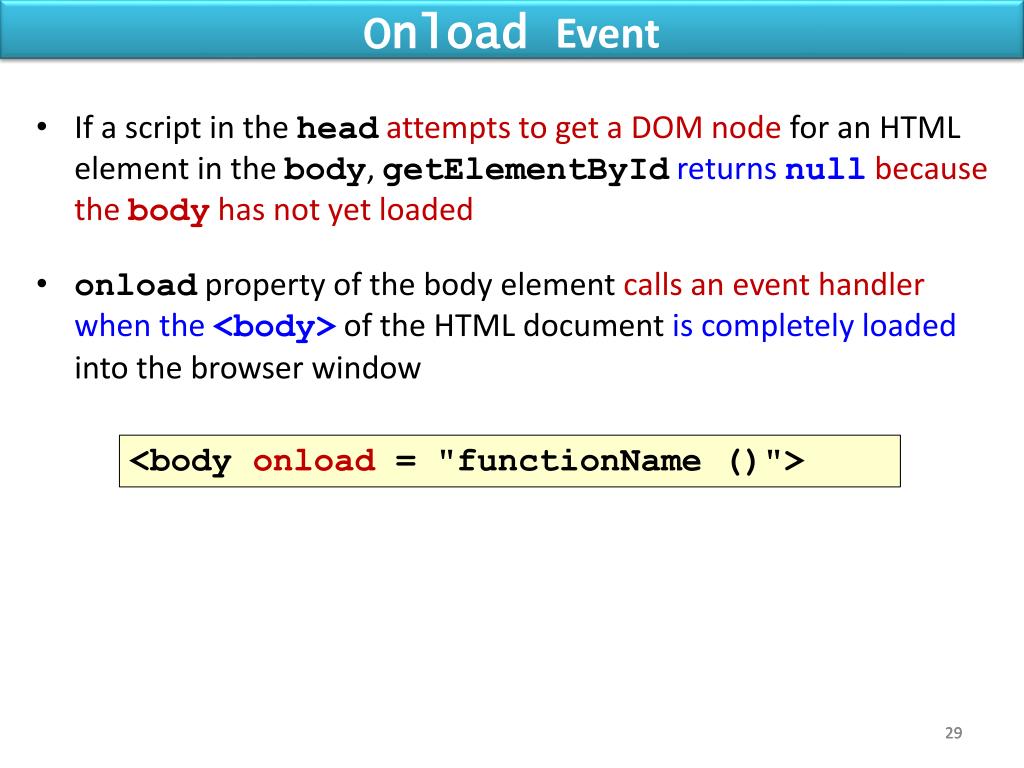 Ppt Javascript Event Driven Programming Intro To Dom Arrays Styling Etc Powerpoint