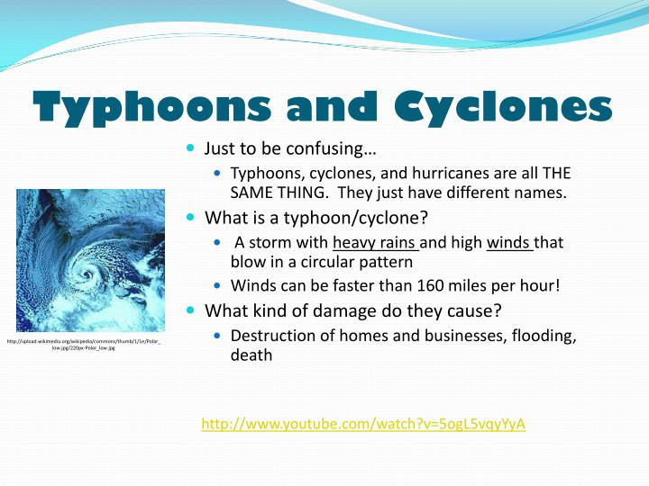 PPT - Monsoons, Typhoons, Cyclones, Tsunamis! PowerPoint Presentation ...