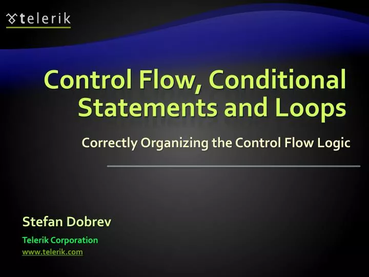 PPT - Control Flow, Conditional Statements and Loops PowerPoint ...