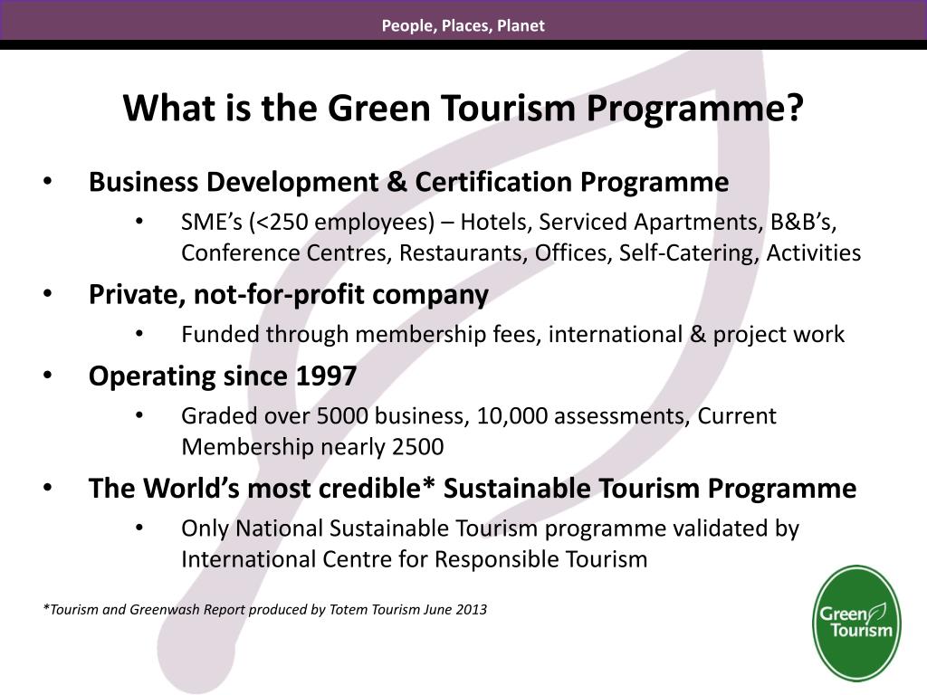 PPT - GREEN TOURISM Jon Proctor, Technical Director, Green Tourism ...