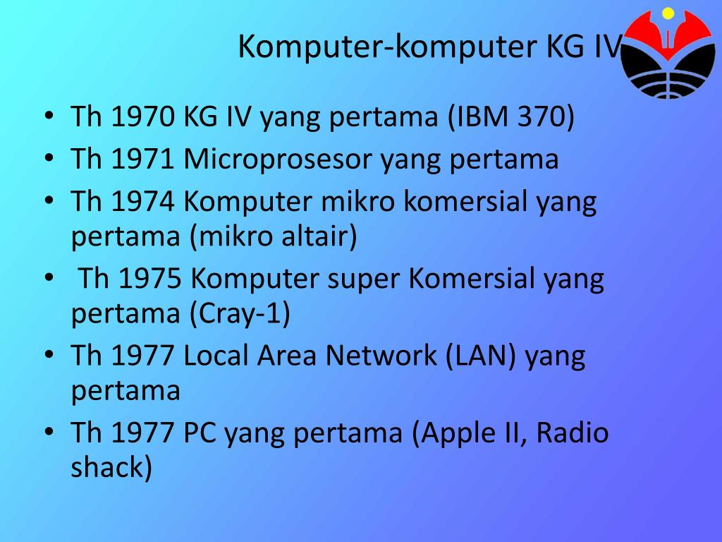 PPT - Perkembangan Teknologi Komputer Dari Generasi Ke Generasi ...