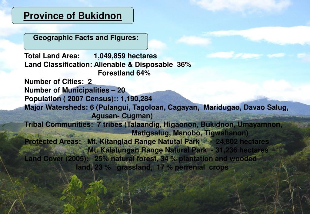 PPT - Bukidnon River Watersheds: The Headwaters of Six (6) Major Rivers ...