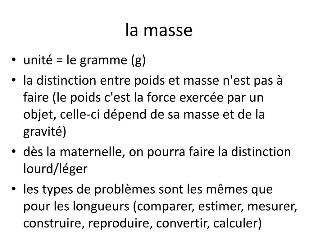 PPT - grandeurs et mesure (2) masse, capacité, durée PowerPoint ...