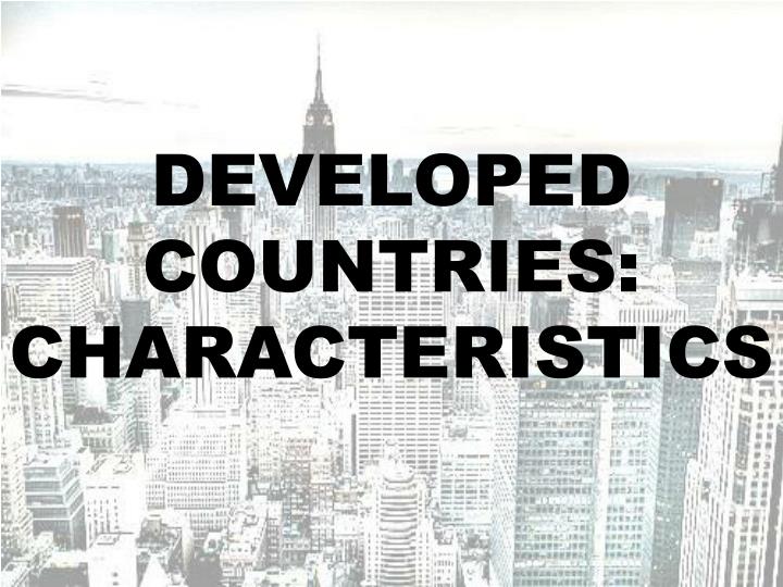 PPT - Developed vs. Developing Countries PowerPoint Presentation - ID ...