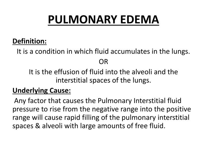PPT - PULMONARY CIRCULATION, PULMONARY EDEMA, PLEURAL FLUID. PowerPoint ...