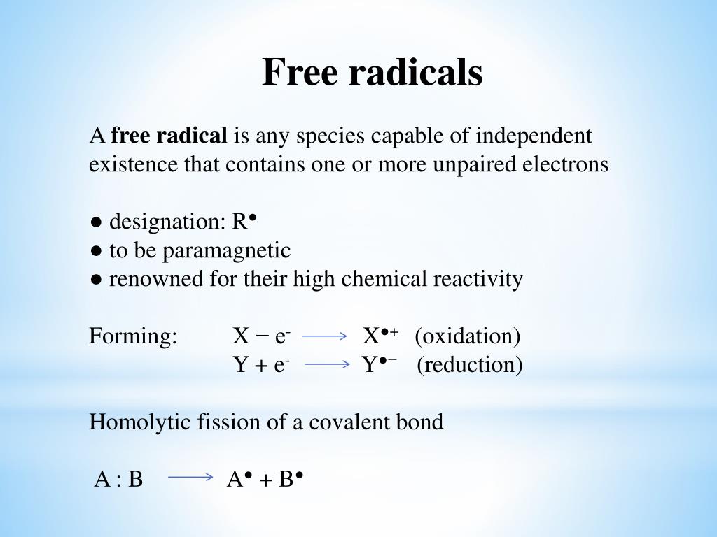 PPT - Biochemistry of free radicals, oxidative stress and aging ...
