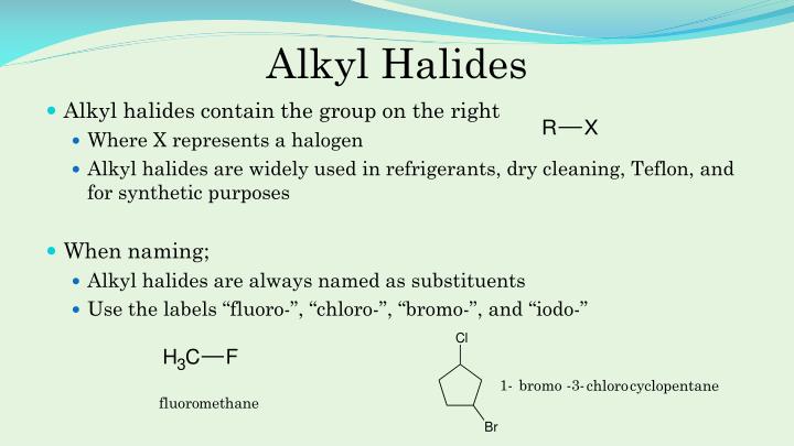 PPT - Nomenclature: Alcohols, Ethers, Alkyl Halides, Amines, Amides ...
