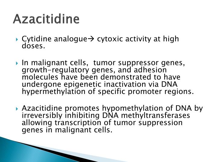 PPT - Azacitidine use in post transplant relapse of MDS and AML ...