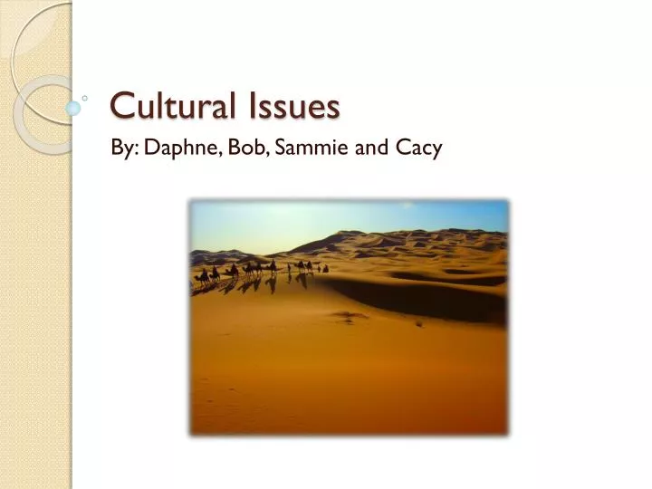 PPT - Cultural Issues PowerPoint Presentation, free download - ID:3068414