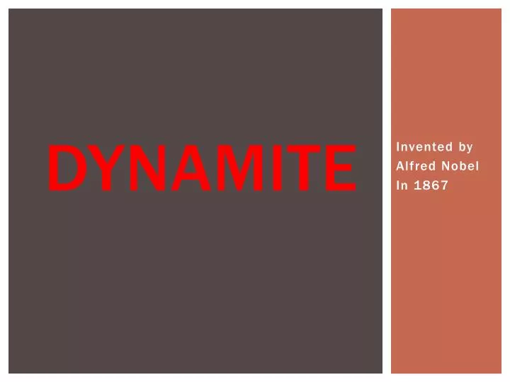PPT - DYNAMITE PowerPoint Presentation, free download - ID:3068490