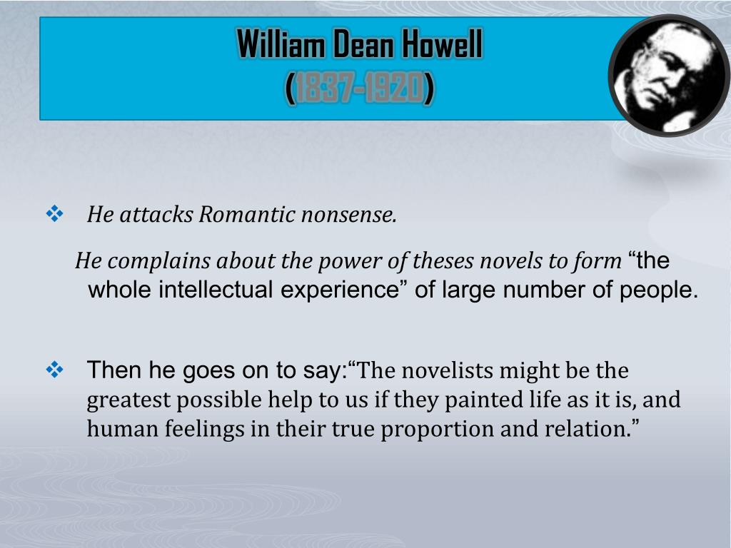 PPT - Salwa AL- Hmyani (Introduction) Amal Wazna ( William Dean Howell ...