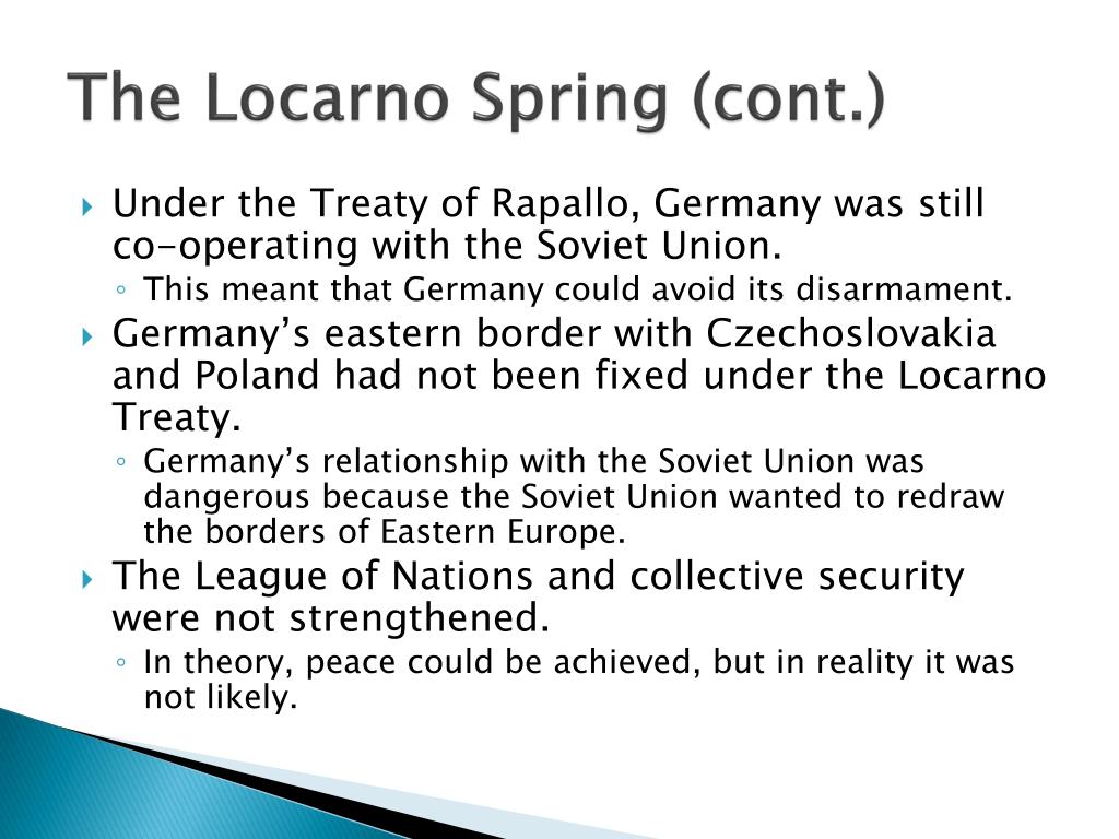 PPT - The Ruhr Crisis, Locarno, and the “Locarno Spring” PowerPoint ...