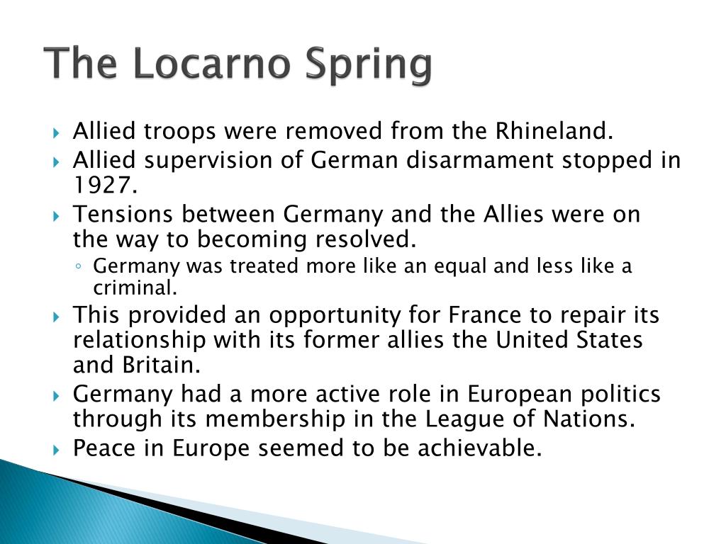 PPT - The Ruhr Crisis, Locarno, and the “Locarno Spring” PowerPoint ...