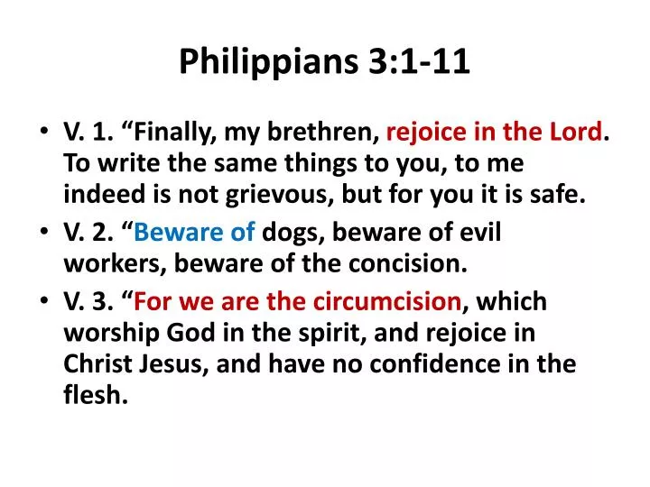 PPT - Philippians 3:1-11 PowerPoint Presentation, free download - ID ...
