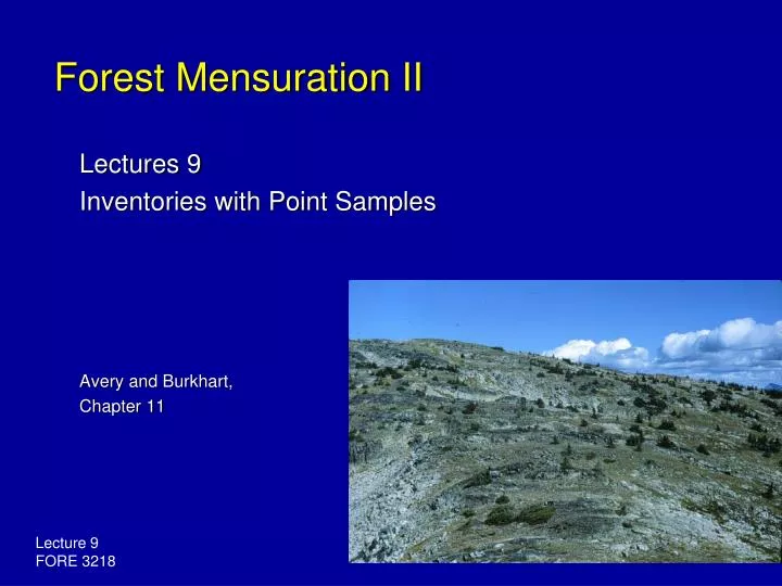 PPT - Forest Mensuration II PowerPoint Presentation, free download - ID ...