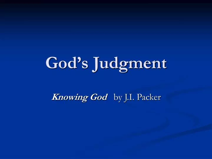 PPT - God’s Judgment PowerPoint Presentation, free download - ID:3070729
