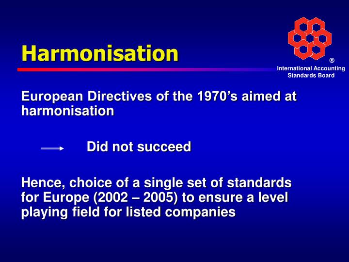 PPT - Convergence of Accounting Standards and the IASB Process ...