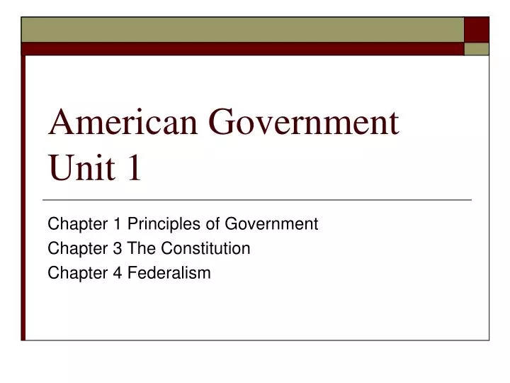PPT - American Government Unit 1 PowerPoint Presentation, free download ...
