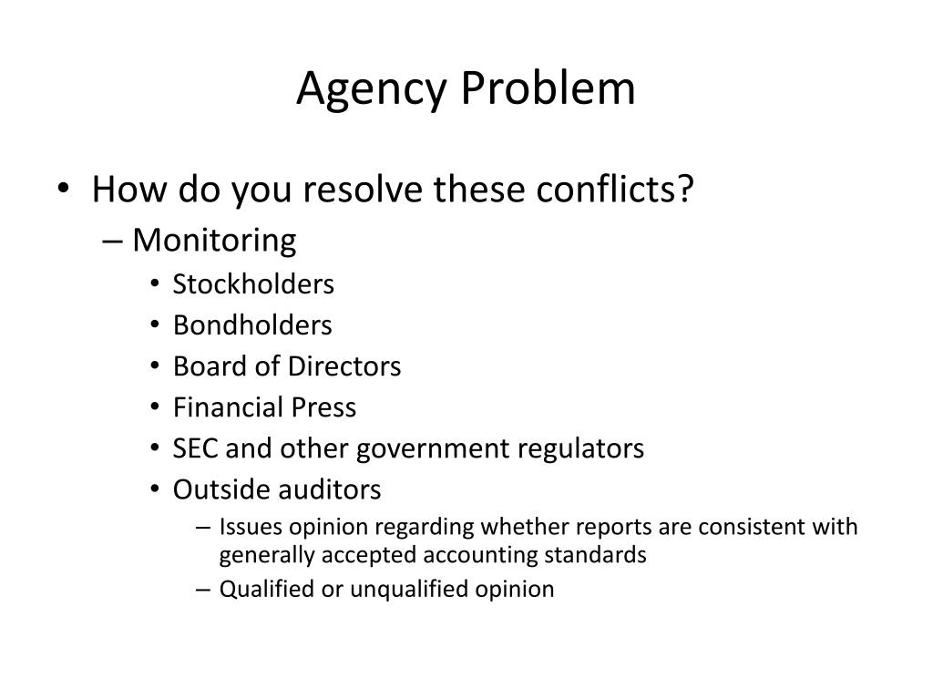 PPT - Solving Agency Problems in Corporate Finance PowerPoint ...