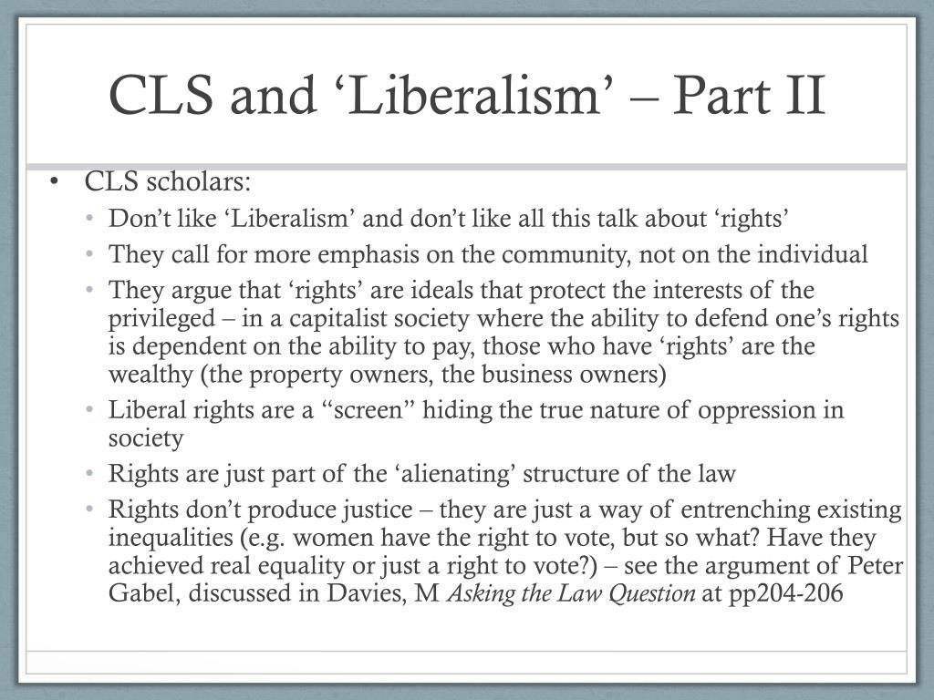 PPT - Critical legal studies, feminism and critical race theory ...
