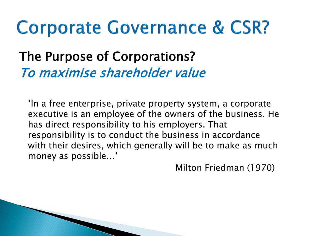 PPT - Business Ethics, Corporate Governance and CSR PowerPoint ...