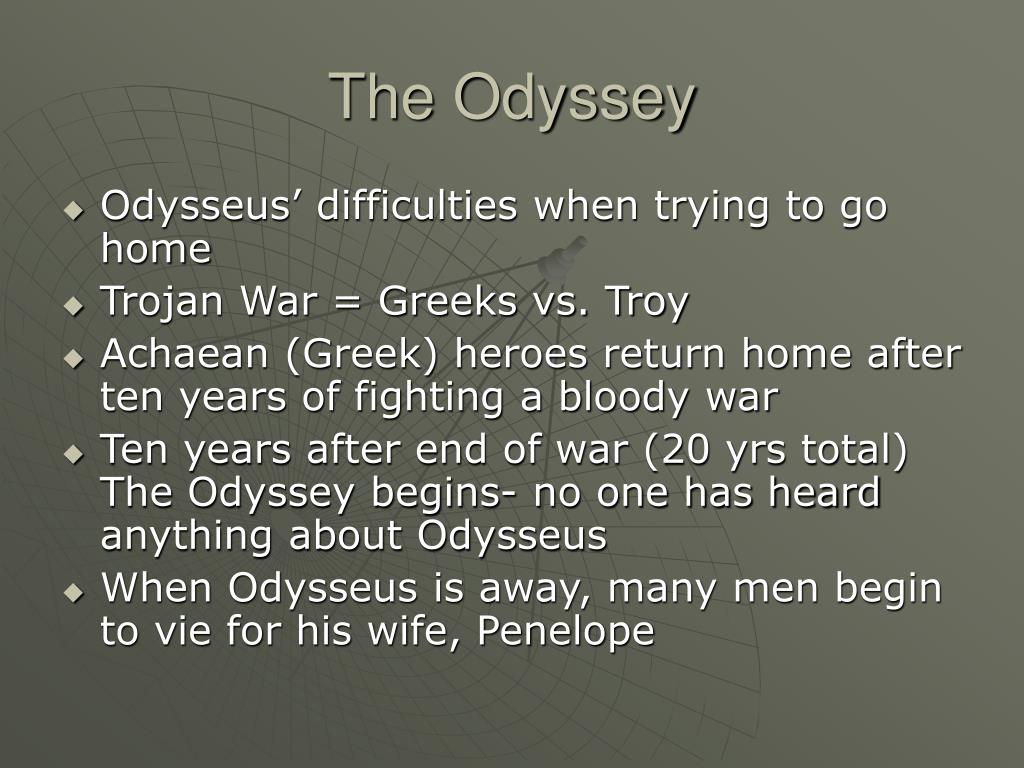 PPT - The Odyssey, Odysseus, and the Epic Poem PowerPoint Presentation ...