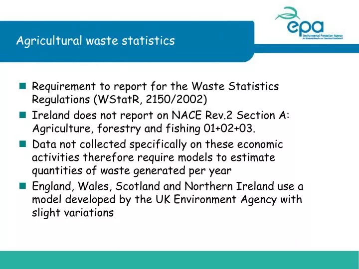 PPT - Agricultural waste statistics PowerPoint Presentation, free ...