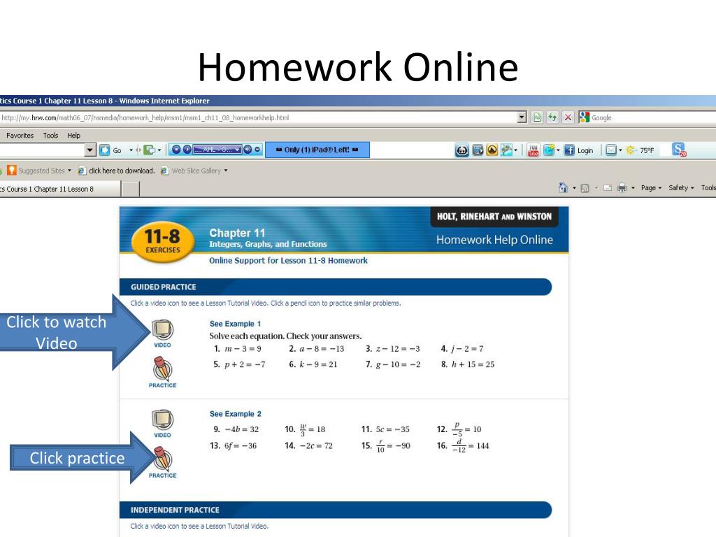 PPT - Online Math Book- 6 , 7 , 8 grade Holt McDougal 2010 ***teacher ...
