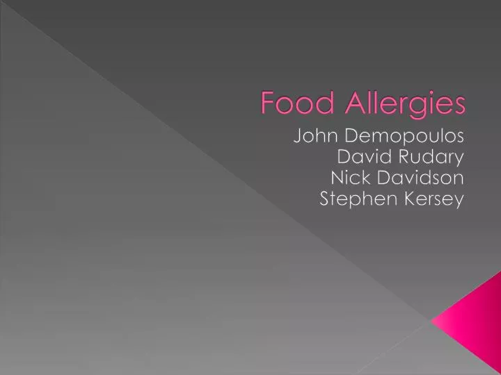 PPT - Food Allergies PowerPoint Presentation, free download - ID:3073401