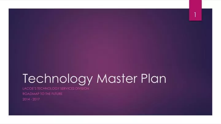 PPT - Technology Master Plan PowerPoint Presentation, free download ...