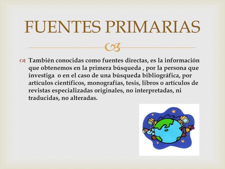 Ejemplos De Fuentes Primarias