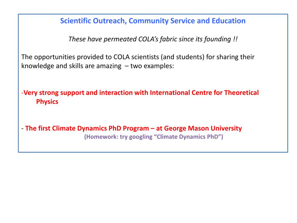 PPT - Scientific Outreach, Community Service and Education PowerPoint ...